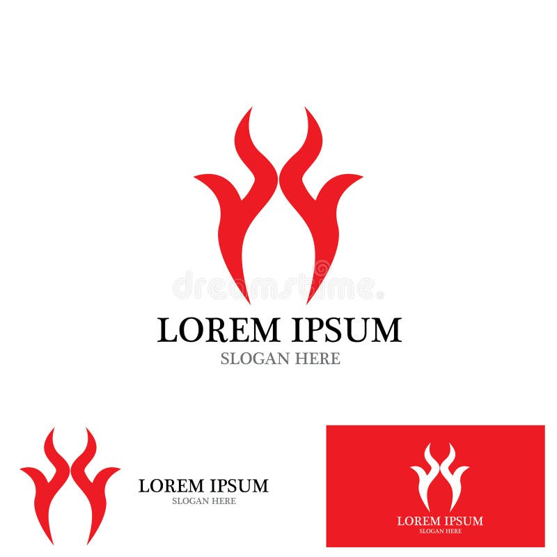 Fire Flame Logo Vector Template Illustration Stock Illustration ...