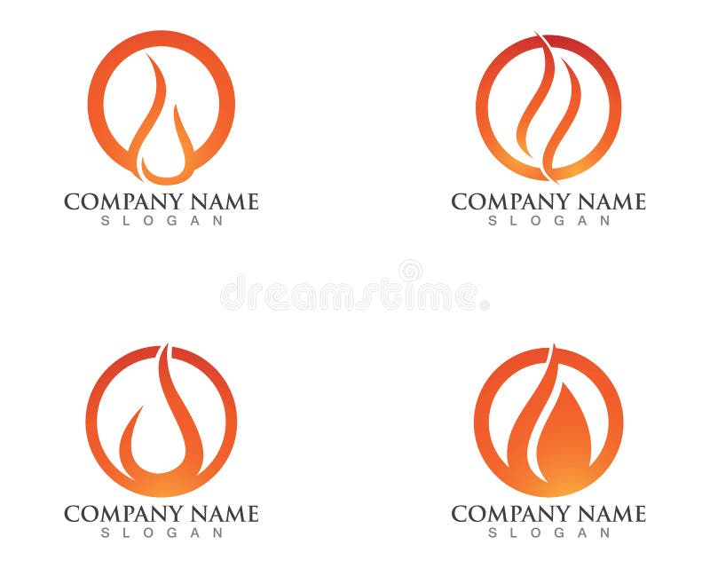 Fire Flame Logos Symbols Icons Stock Vector - Illustration of icons ...