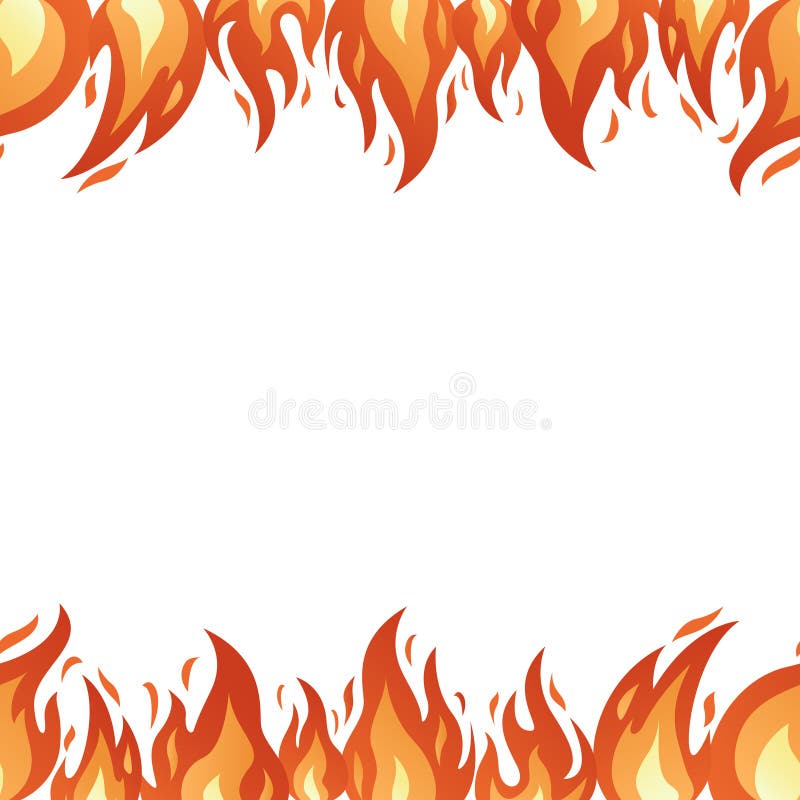 Square Frames Fire Flames Vector Burning Borders, Vectors💞 Experimente ...