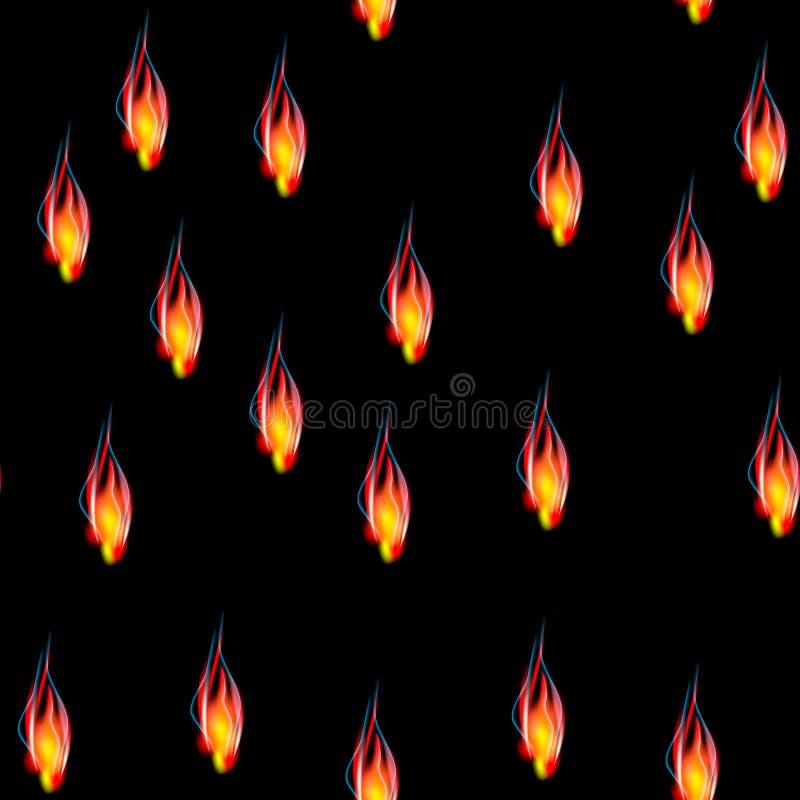 Fire Flame Seamless Pattern Stock Vector - Illustration of beauty, fire ...