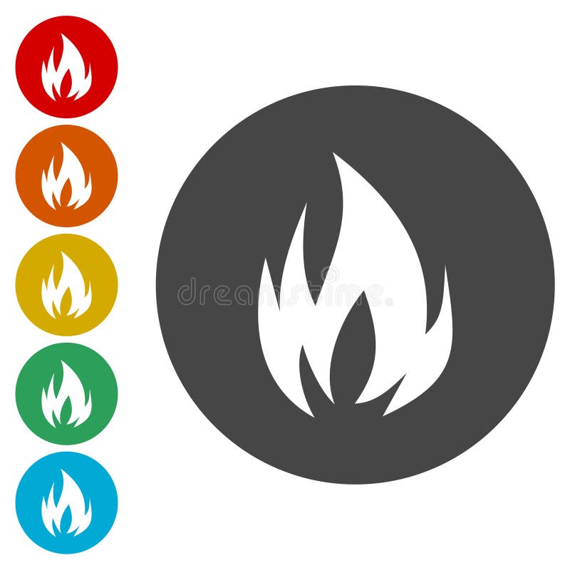 Fire Flame Sign Icon. Fire Symbol Stock Vector - Illustration of ...