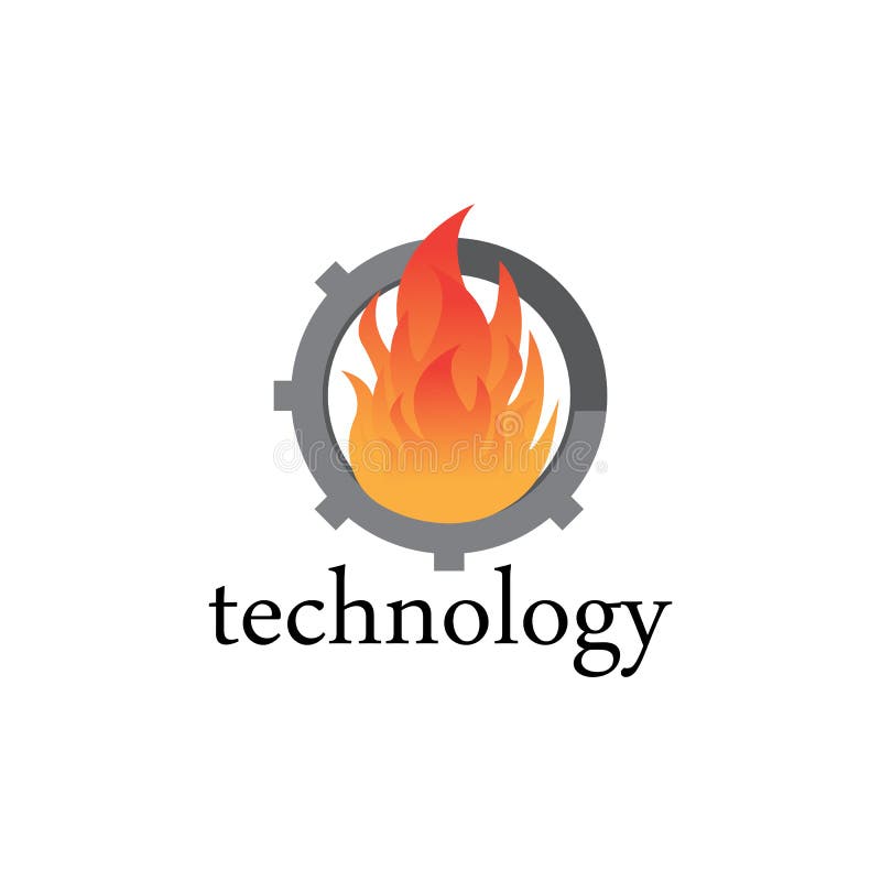 Fire tech vector logo stock vector. Illustration of icon - 141051139