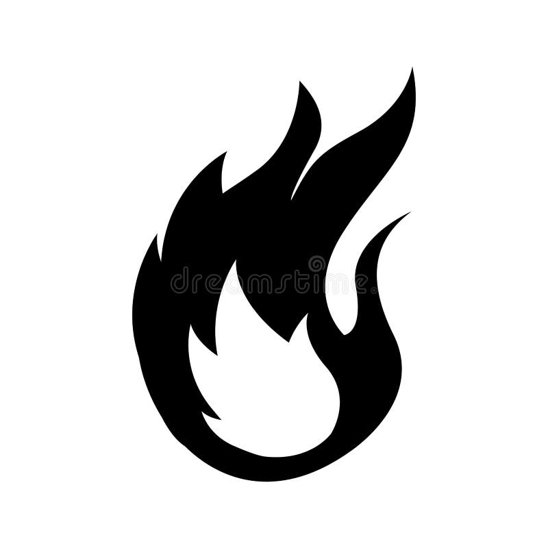 Fire flame signal icon stock vector. Illustration of icon - 94050477