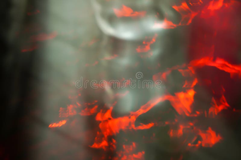 Fire Flame with Smoke. Abstract Fire Explosion Spark Background with ...
