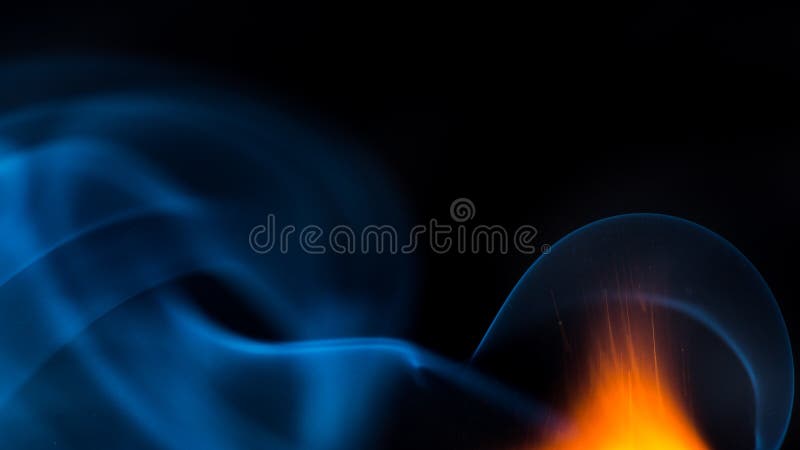 Fire Flame with Smoke and Fire on Black Background Copyspace Stock ...