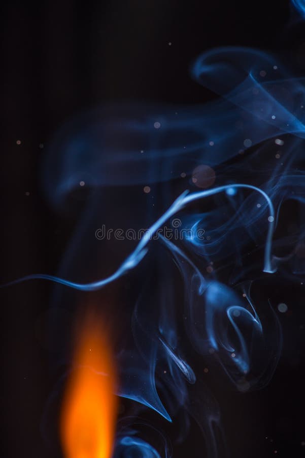 Fire Flame with Smoke and Fire on Black Background Copyspace Stock ...