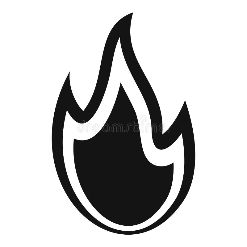Fire Flame Smoke Icon, Simple Style Stock Vector - Illustration of ...
