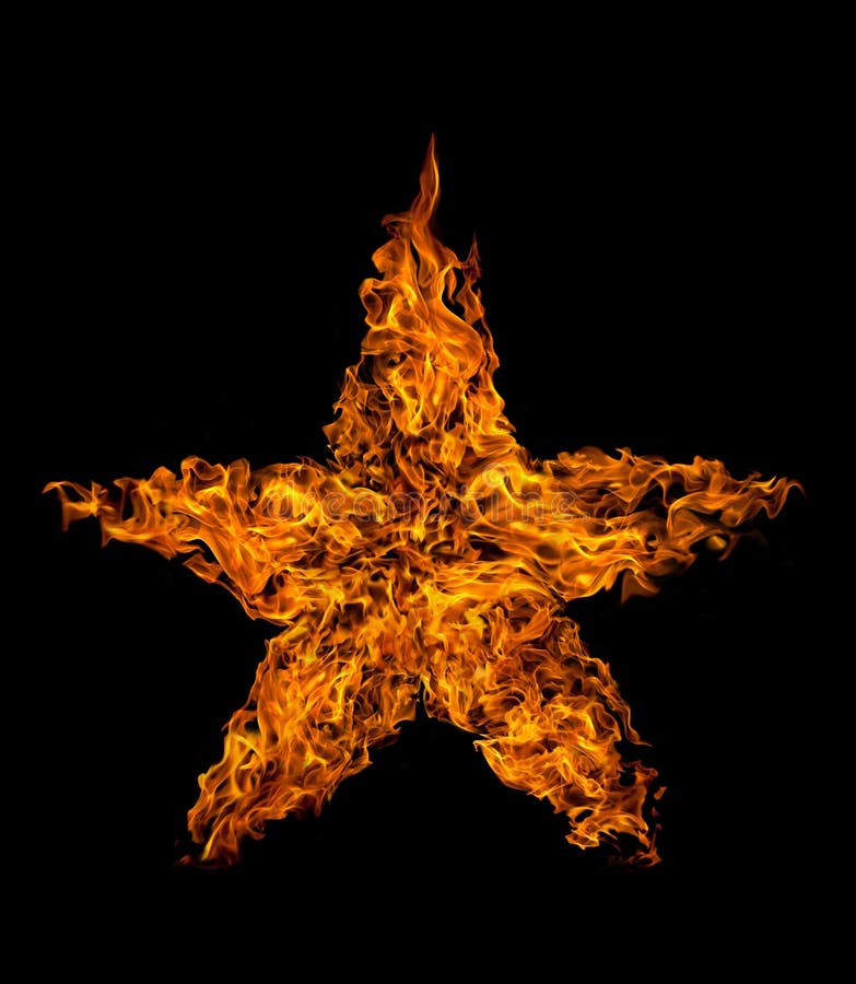Fire flame star stock photo. Image of closeup, black - 64988968