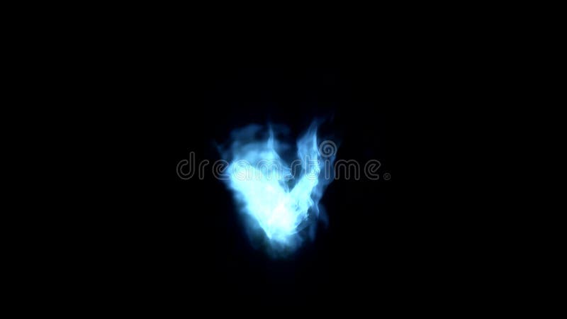 Fire Flame with Tendril Blue Effect Animation Graphic Element. Alpha ...