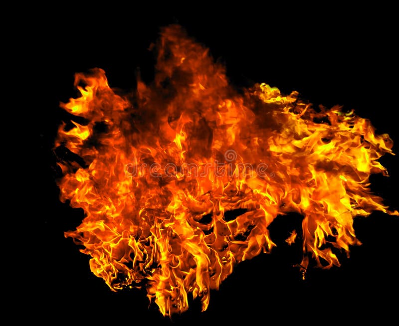 Fire and Flame Texture Background. Fire with Black Smoke and Dust ...