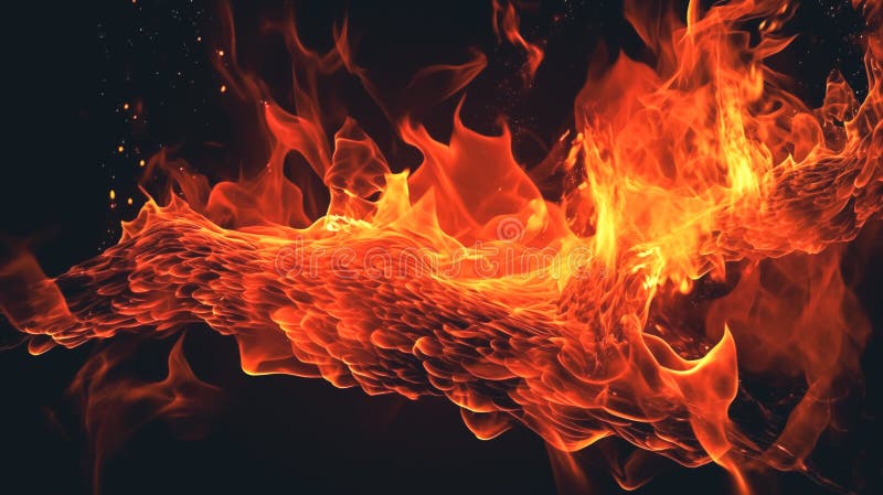 Fire Flame Texture. Blaze Flames Background for Banner, Generative AI ...
