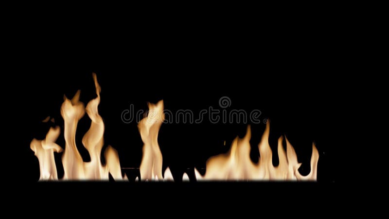 Fire Flame on Transparent Background. Alpha Channel Stock Video - Video ...