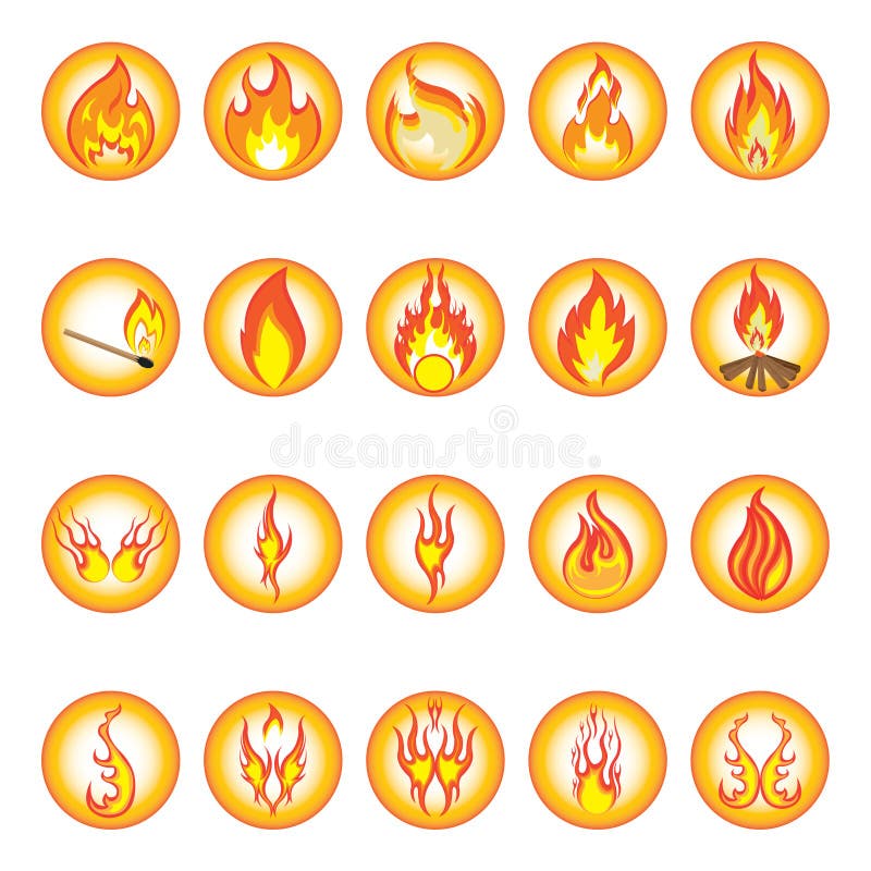 Fire Flame. Vector Illustration Decorative Design Stock Vector ...