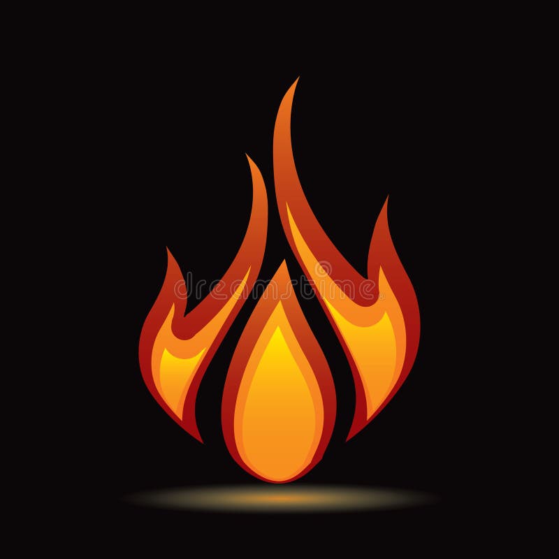 Set of Fire Flame Tattoos. Vector Illustration Decorative Design Stock ...