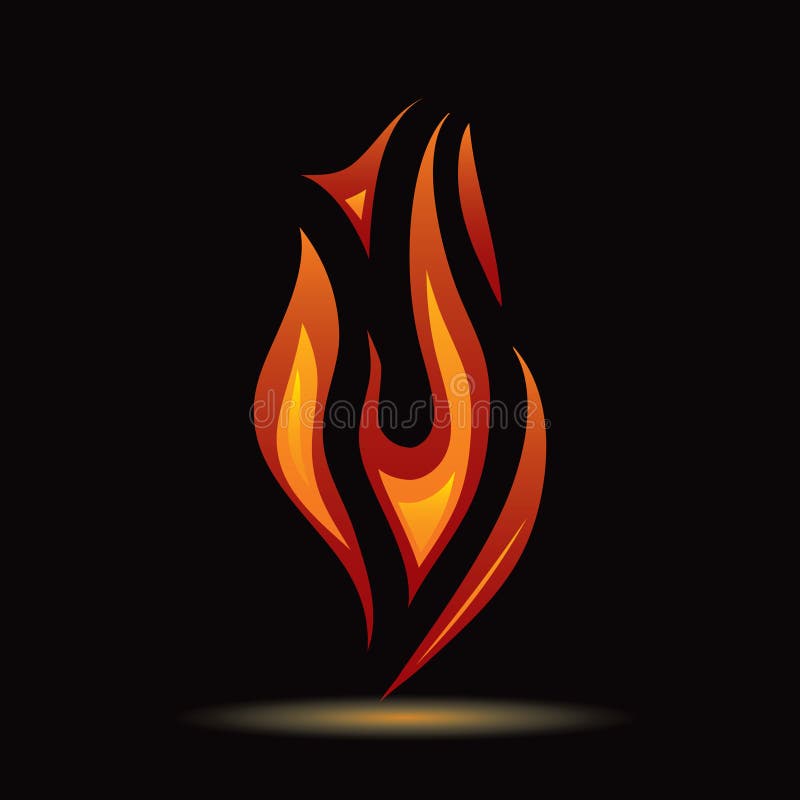 Fire Flame. Vector Illustration Decorative Design Stock Vector ...