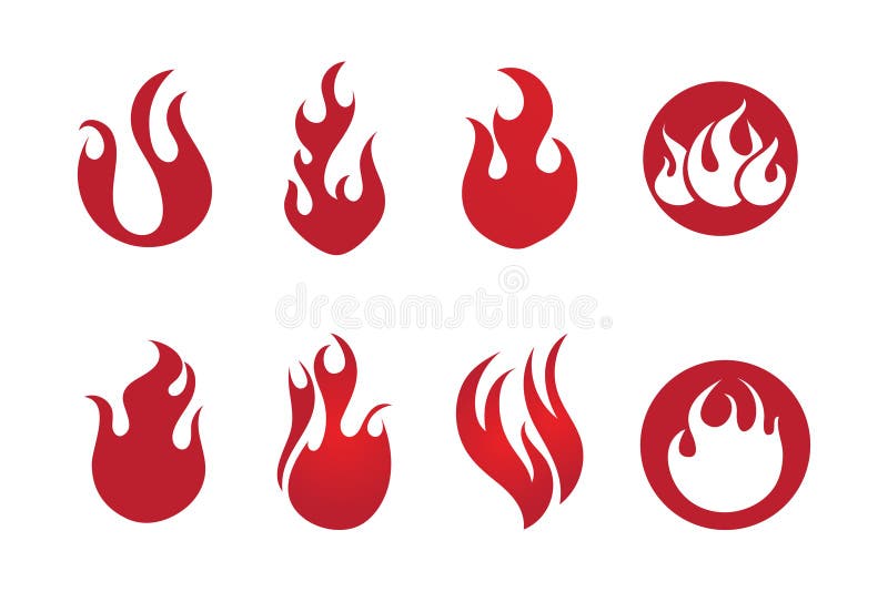 Fire Flame Vector Illustration Design Template Stock Vector ...