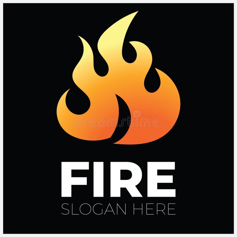 Fire Flame Vector Logo Design Stock Vector - Illustration of emblem ...