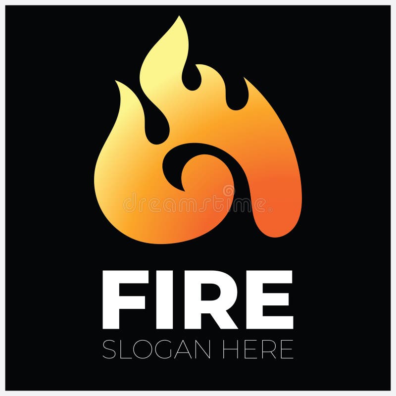 Fire Flame Vector Logo Design Stock Vector - Illustration of isolated ...