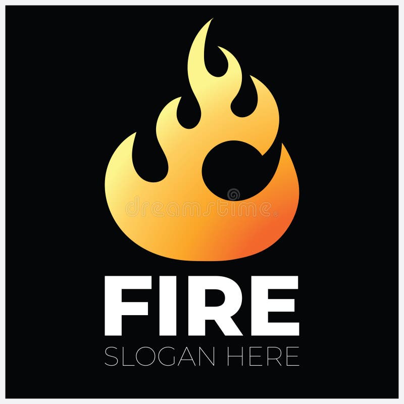 Fire Flame Vector Logo Design Stock Vector - Illustration of sign ...