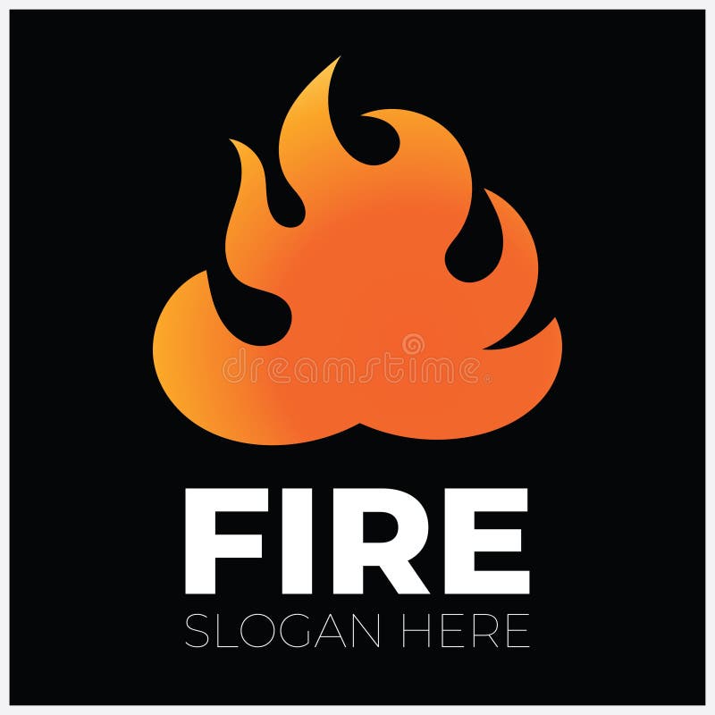 Fire Flame Vector Logo Design Stock Illustration - Illustration of ...