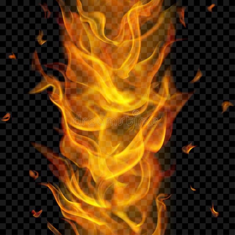 Fire Flame With Vertical Repeat Stock Vector - Illustration of abstract ...