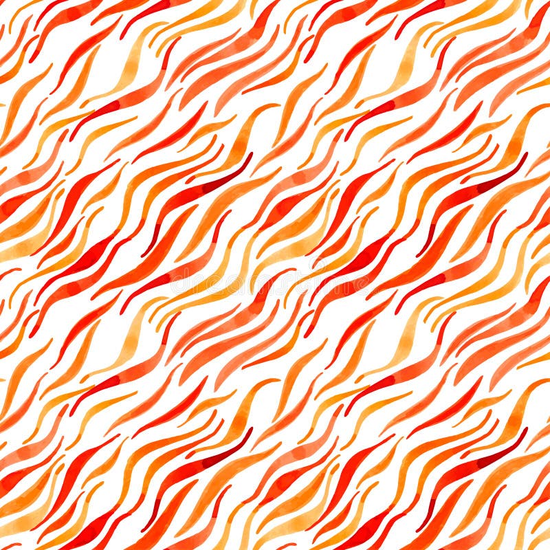 Fire Flame Watercolor Vector Seamless Pattern-model for Design O Stock ...