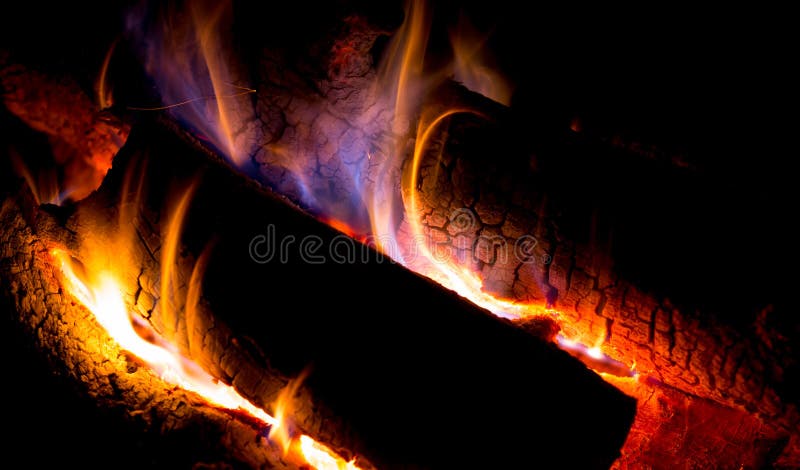 Fire flame on wood stock image. Image of fiery, danger - 92964861