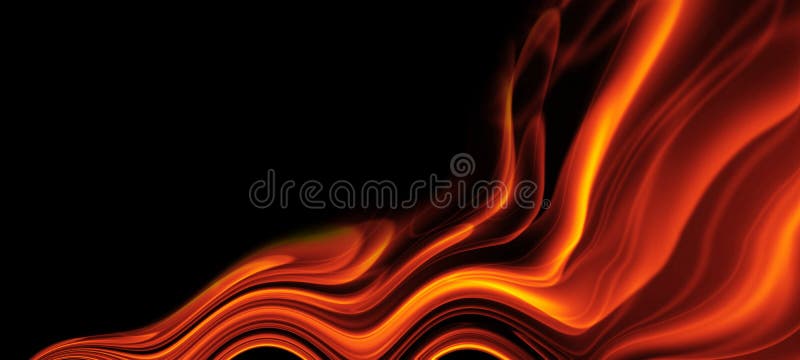 Fire Flames Abstract Wave Background With Copy-space Stock Illustration ...