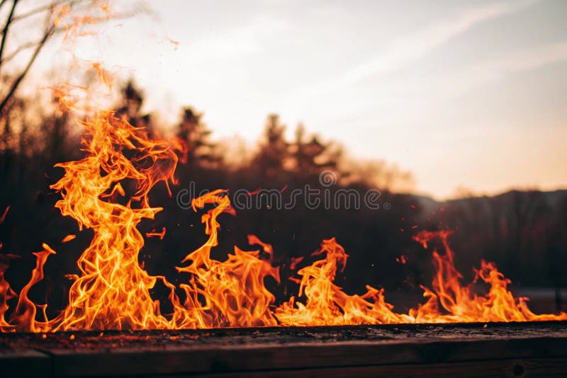 Fire Flames Background stock illustration. Illustration of intense ...