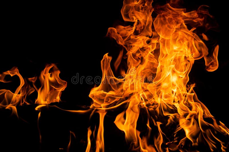 Fire and Flames for Background. Bright Flames Background. Texture of ...