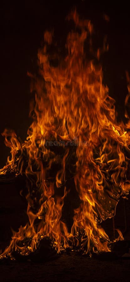 Fire and Flames for Background. Bright Flames Background. Texture of ...