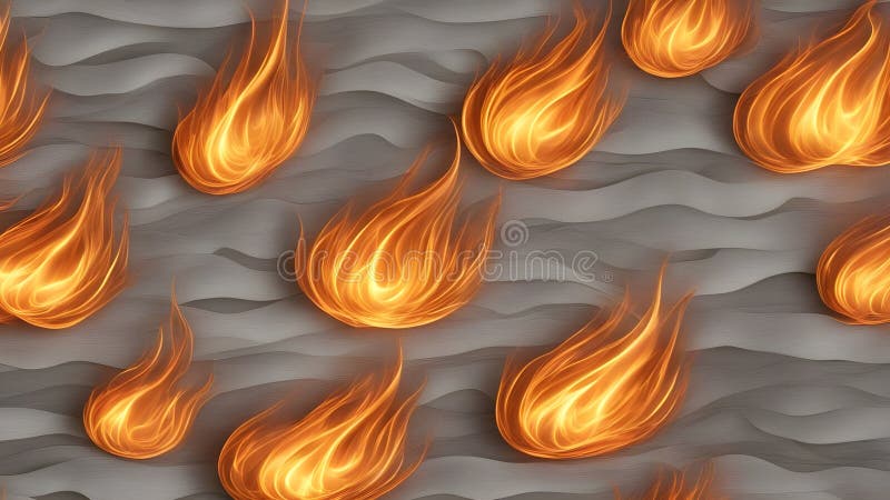 Fire Flames Background Orange Flames on a Gray Background, Creating a ...