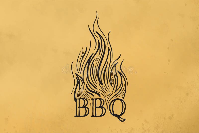 Fire Flames, Bbq Logo Design Stock Vector - Illustration of sign ...