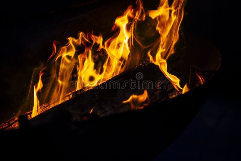 Fire and Flames. Beautiful Fire and Flames. Stock Image - Image of ...