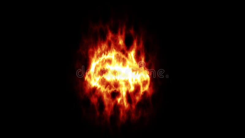 Fire Flames on a Black Background, Bright Fire. Stock Video - Video of ...