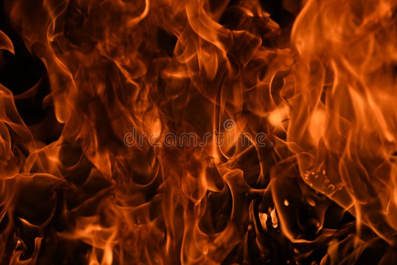 Fire Flames on Black Background. Fire Burn Flame Isolated, Abstract ...