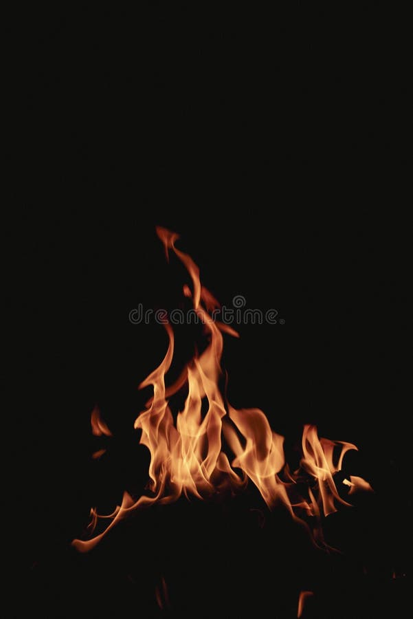 Fire Flames on Black Background. Fire Burn Flame Isolated. Fire Flames ...