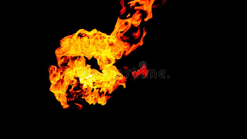 Fire Flames on Black Background. Fire on Black Background Isolated ...