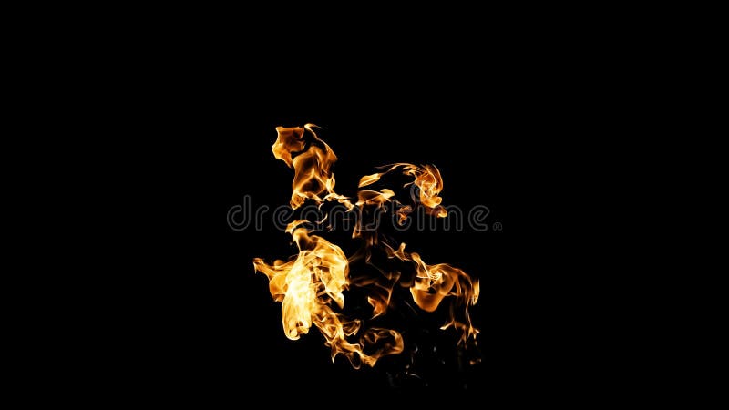 Fire Flames on Black Background. Fire on Black Background Isolated ...