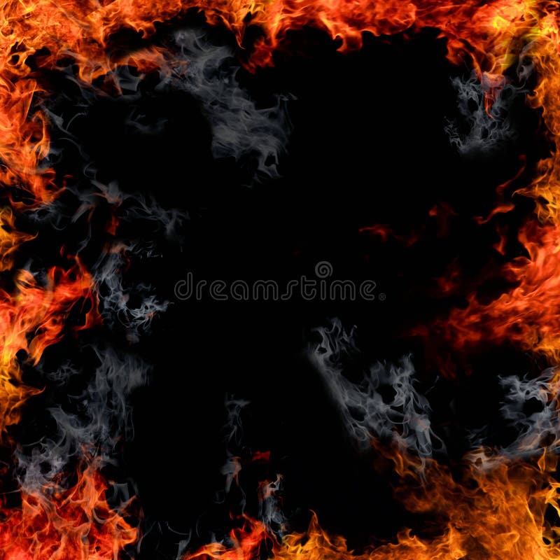 Fire Border Isolated on White Stock Image - Image of beautiful, frame ...