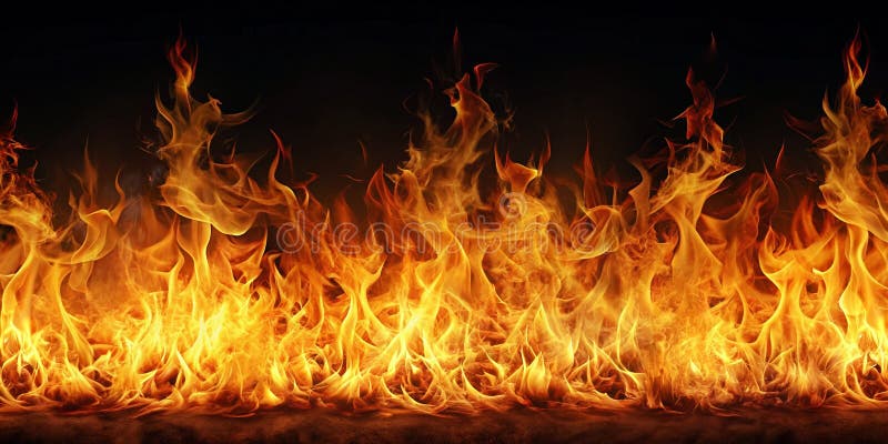Fire Flames at Bottom Side on Dark Background AI-Generated Content ... Fire Flames at Bottom Side on Dark Background AI-Generated Content ...