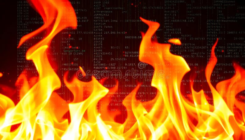 Fire Flames on Brick Wall, Flame Texture, Burning Fire, Abstract Fire ...