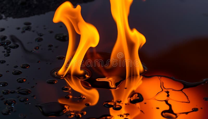 Fire Flames Burning Intensely, Heat and Energy Source Generative AI ...