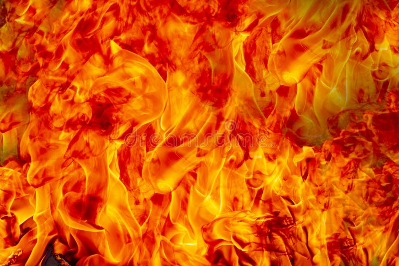 Fire Flames on Abstract Art Black Background, Burning Red Hot Sparks ...