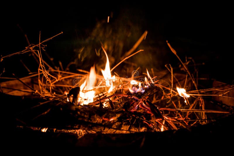 Fire and Flames. Flames and Burning Sparks Close Up, Fire Patterns ...