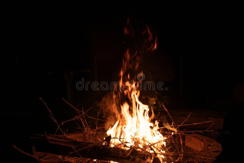 Fire and Flames. Flames and Burning Sparks Close Up, Fire Patterns ...