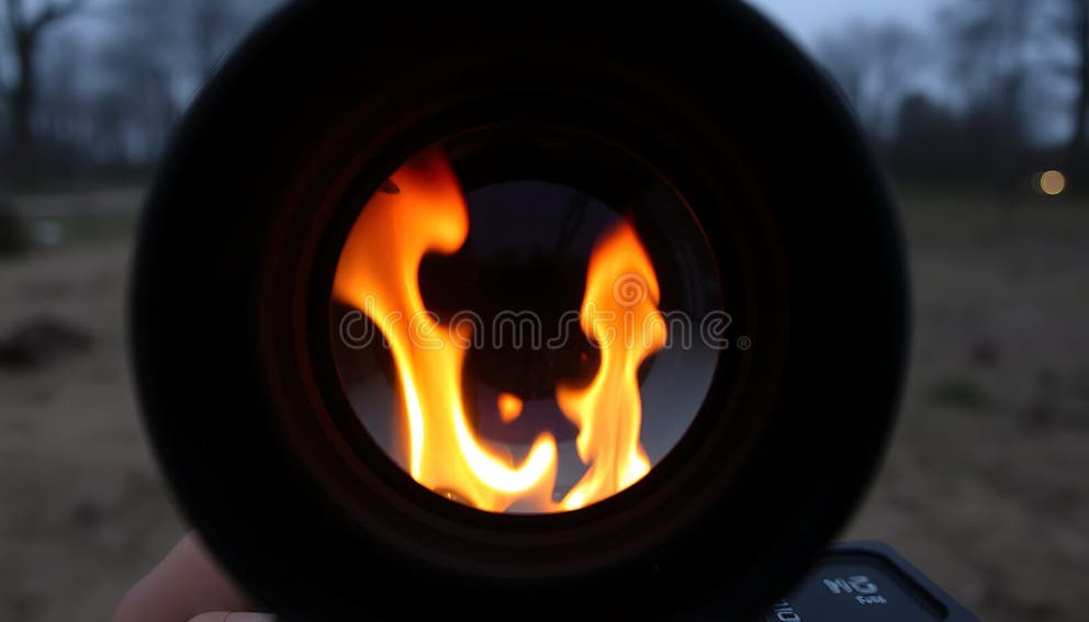 Fire Flames in Circular Shape, Abstract Fire Art and Dynamic Energy ...