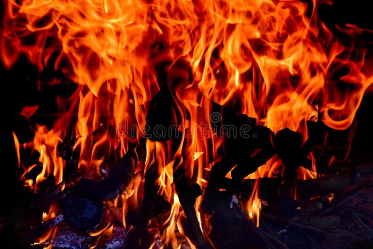Fire flames stock image. Image of cooking, devil, heat - 80387923