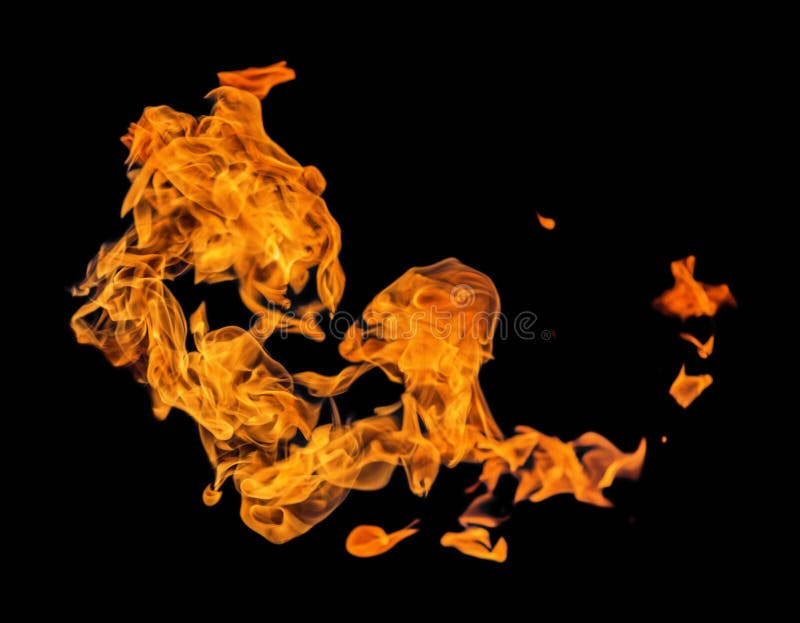 Fire Flames Raising Over Charcoals Stock Image - Image of blaze ...