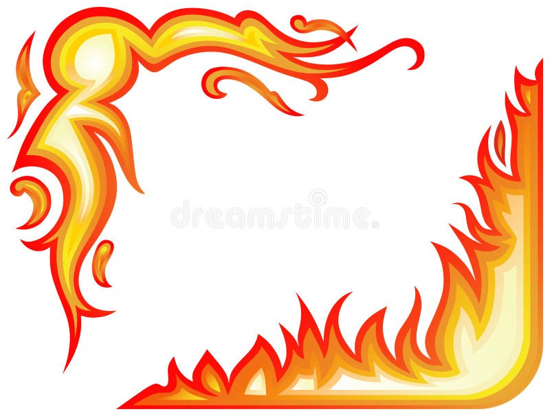 Fire flames - collage stock vector. Illustration of blaze - 25570941